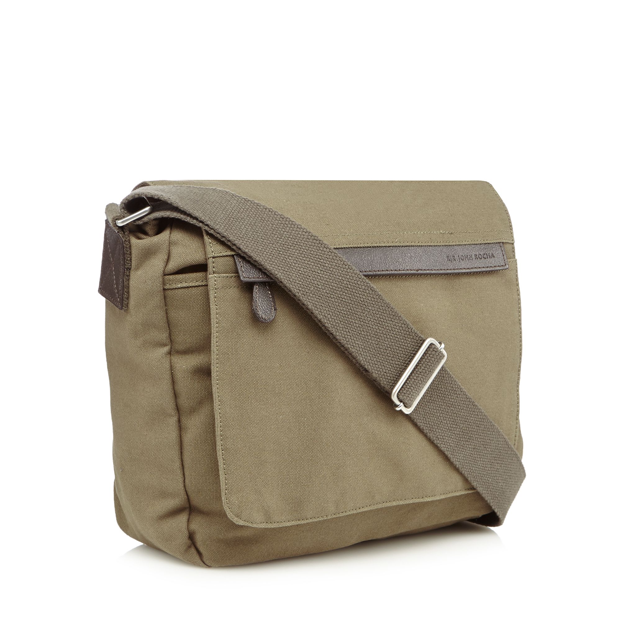 Rjr.John Rocha Mens Designer Khaki Canvas Utility Bag From Debenhams | eBay