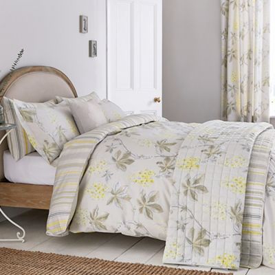 Sanderson Silver cotton rich Options Chestnut Tree bedding